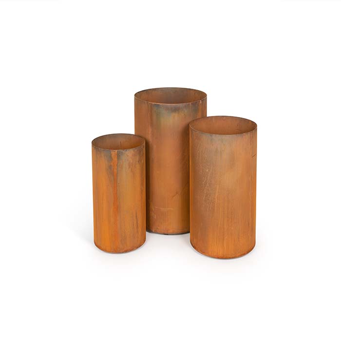 3PC RUST TALL PEDESTALS – Forum4 Collections