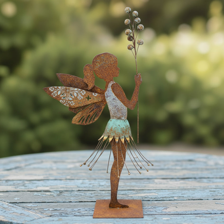 RUSTIC STANDING FAIRY ON BASE – Forum4 Collections