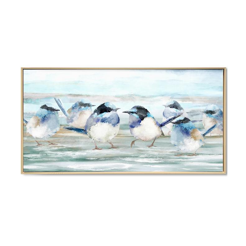 FAIRY WREN SITUATION PAINT ON CANVAS FRAMED WALL DECOR – Forum4 Collections