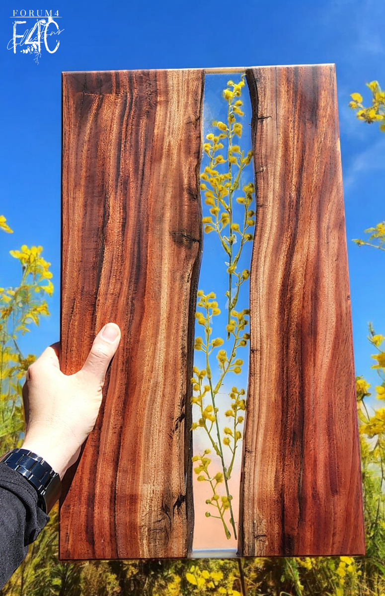 RUSTIC TIMBER RESIN BOARD - CLEAR - GOLDEN WATTLE - Australian Made ...
