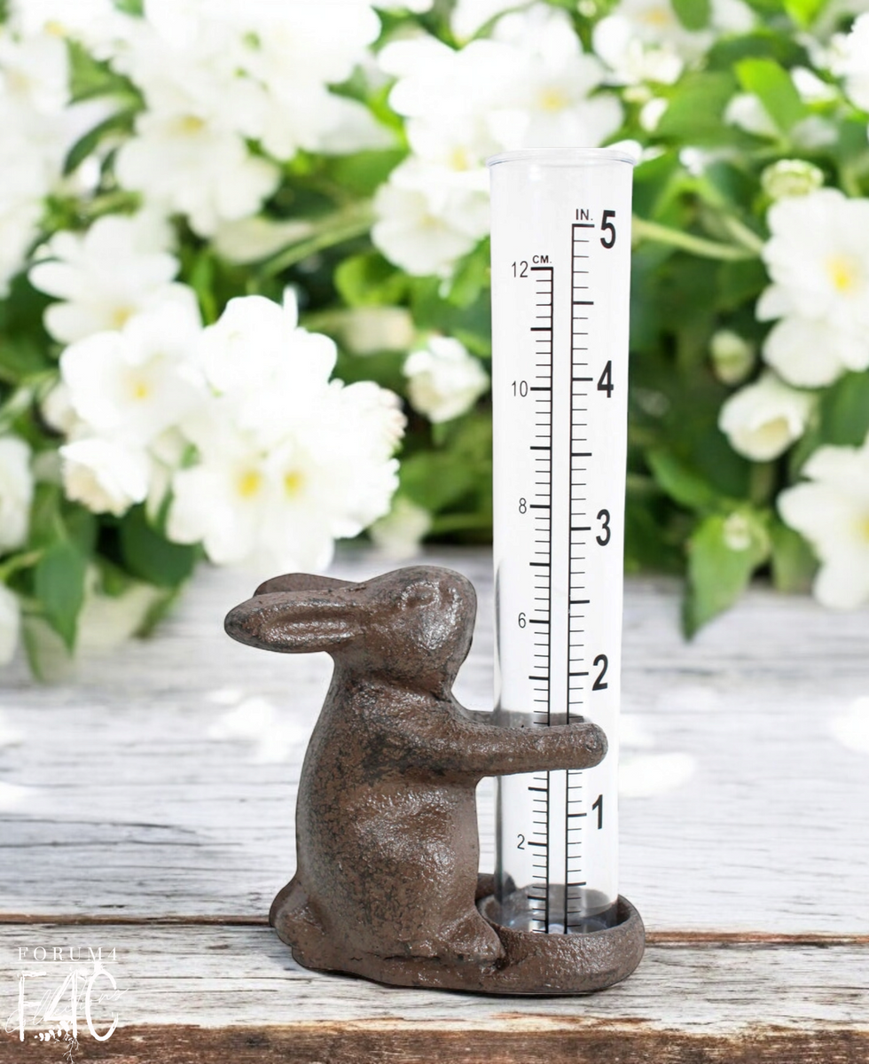 CAST IRON SINGLE RABBIT RAIN GAUGE – Forum4 Collections
