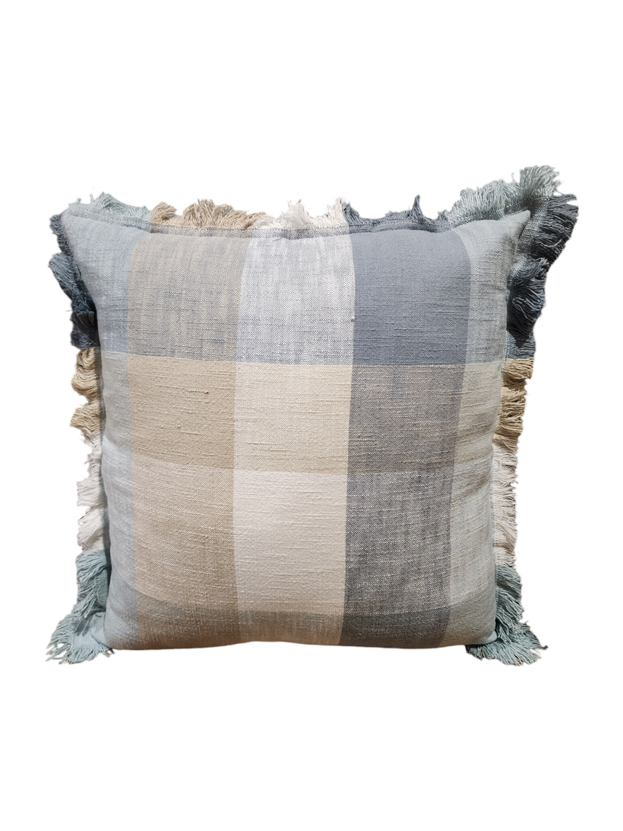 Portside Blue Check Cushion 50cm – Forum4 Collections