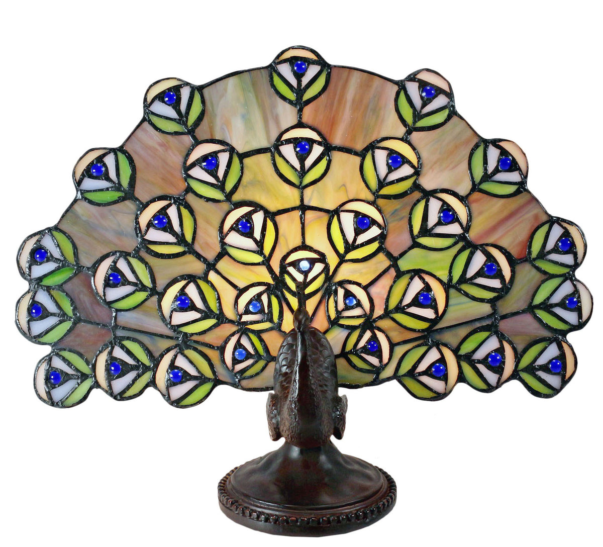 Tiffany Peacock Lamp - Mosaic Stained Glass - Leadlight – Forum4 ...