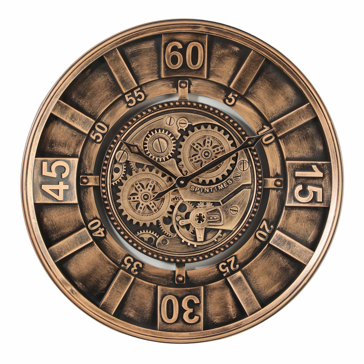 Ascam Round Industrial Moving Cogs Wall Clock – Forum4 Collections