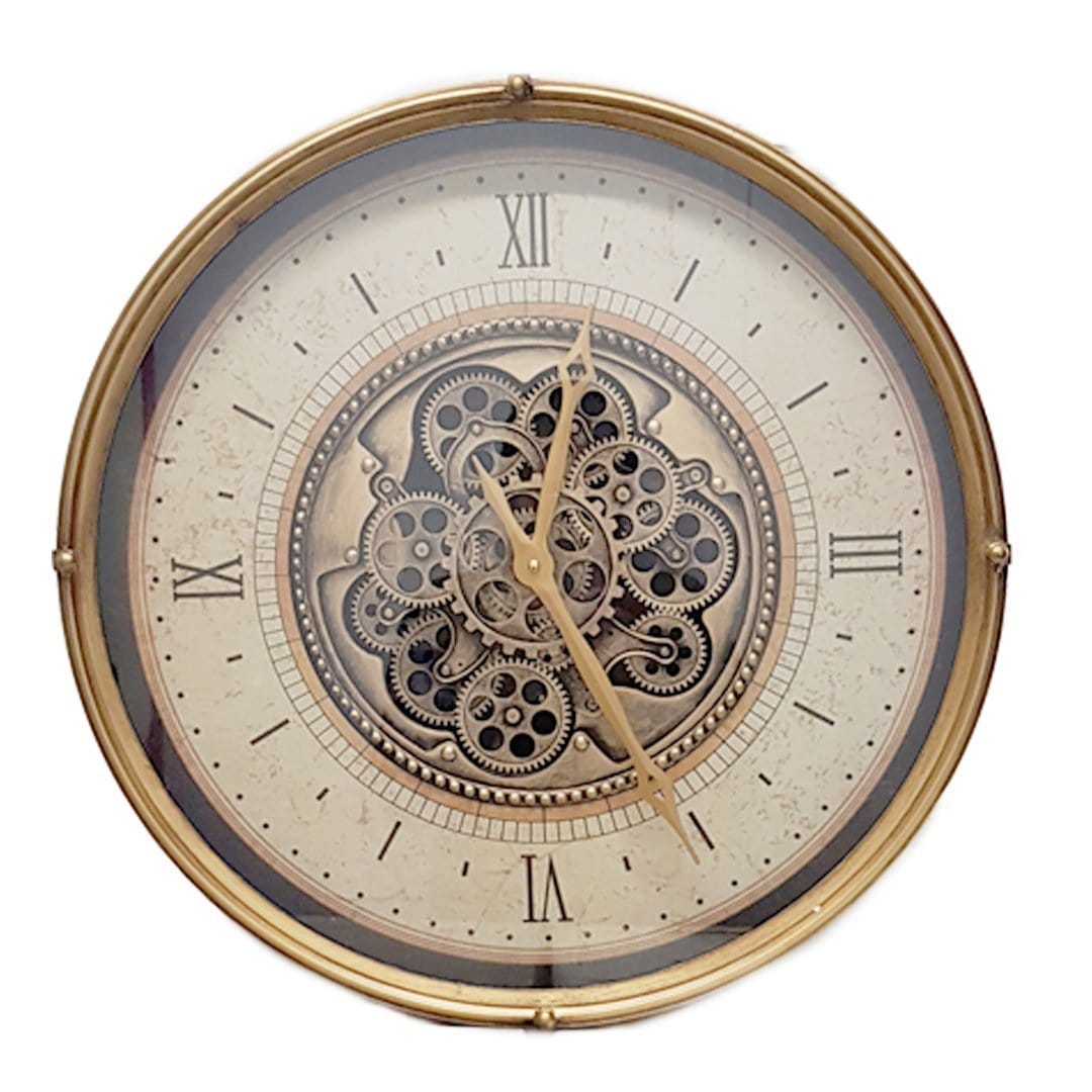 Compass 60cm Moving Cogs Wall Clock - Gold – Forum4 Collections