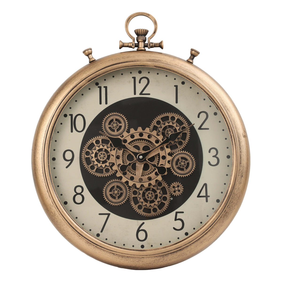Gold Chronograph Industrial Moving Cogs Wall Clock. – Forum4 Collections
