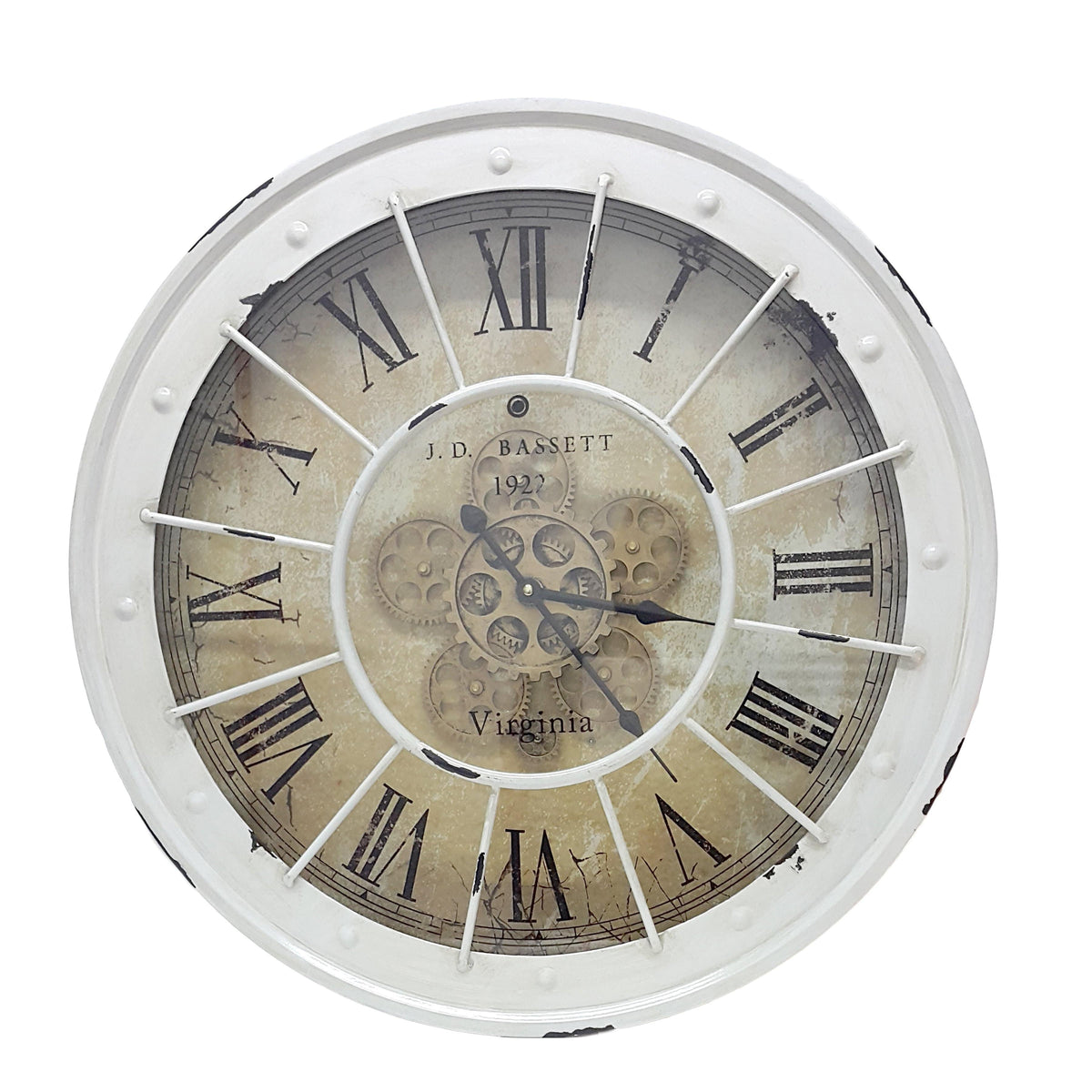 Round 60cm Bassett Industrial moving cogs wall clock - white – Forum4 ...