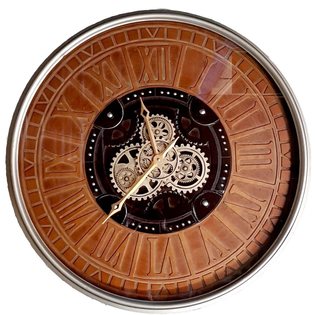 Rustique D80cm Round moving cogs Clock – Forum4 Collections
