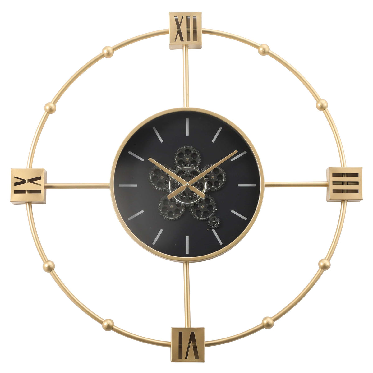 Timeless Industrial Moving Cogs Wall Clock - Gold – Forum4 Collections