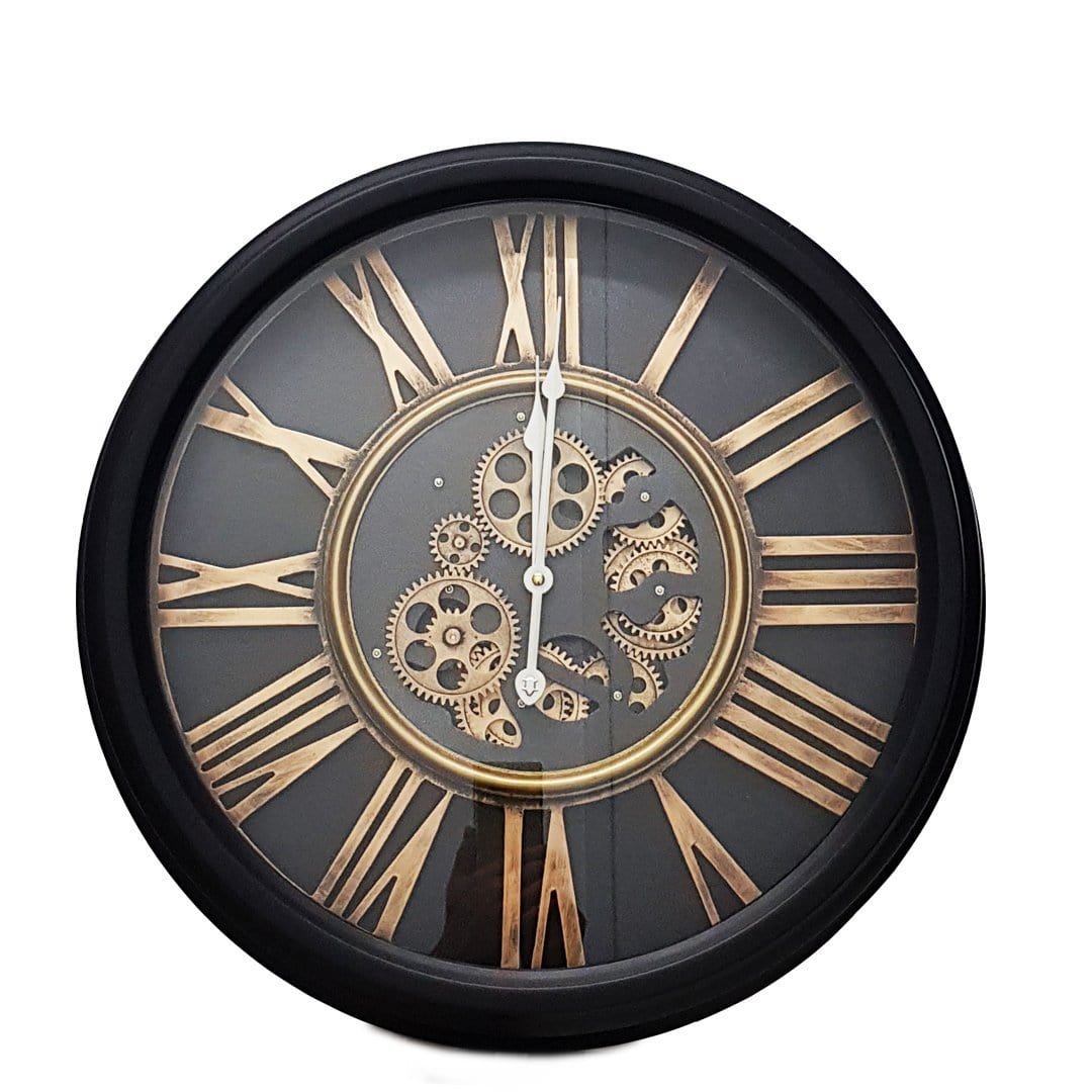 William Round 52cm moving cogs wall clock - Black – Forum4 Collections